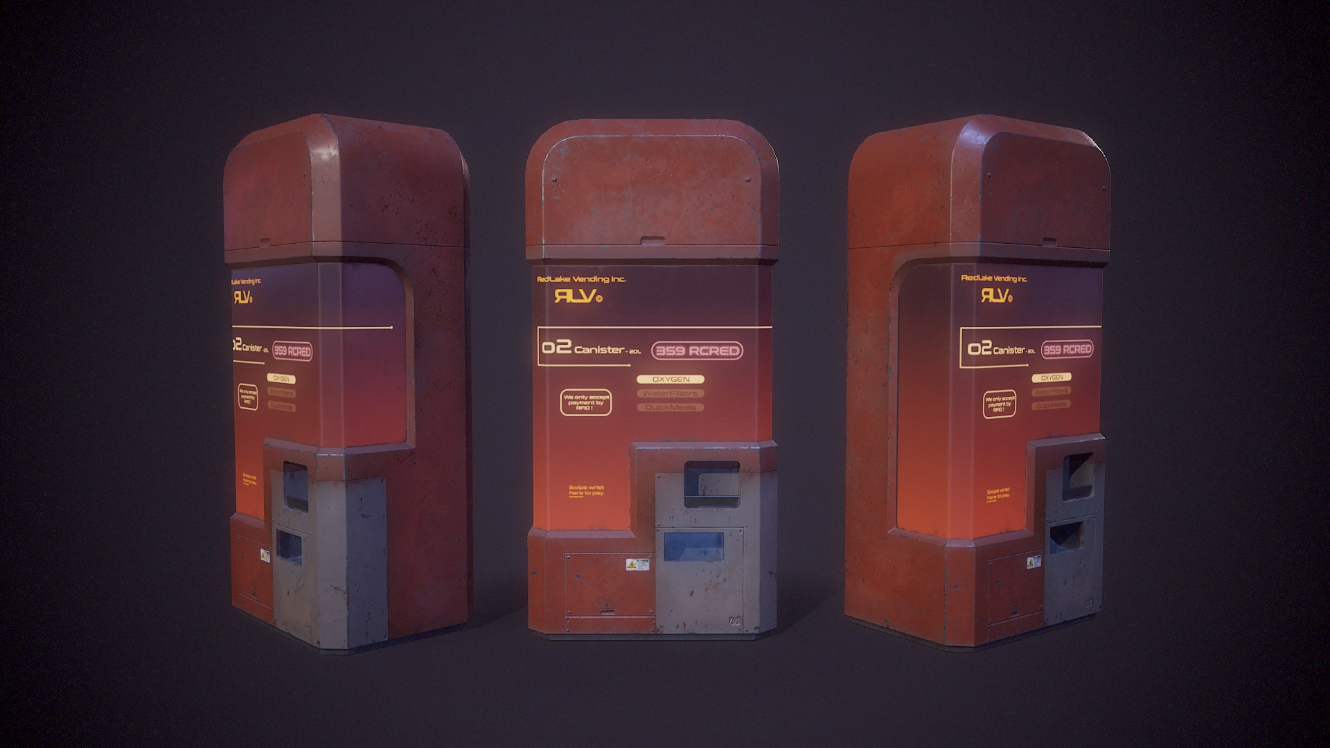Lowpoly Sci-fi Vending Machine Model - TurboSquid 1895565