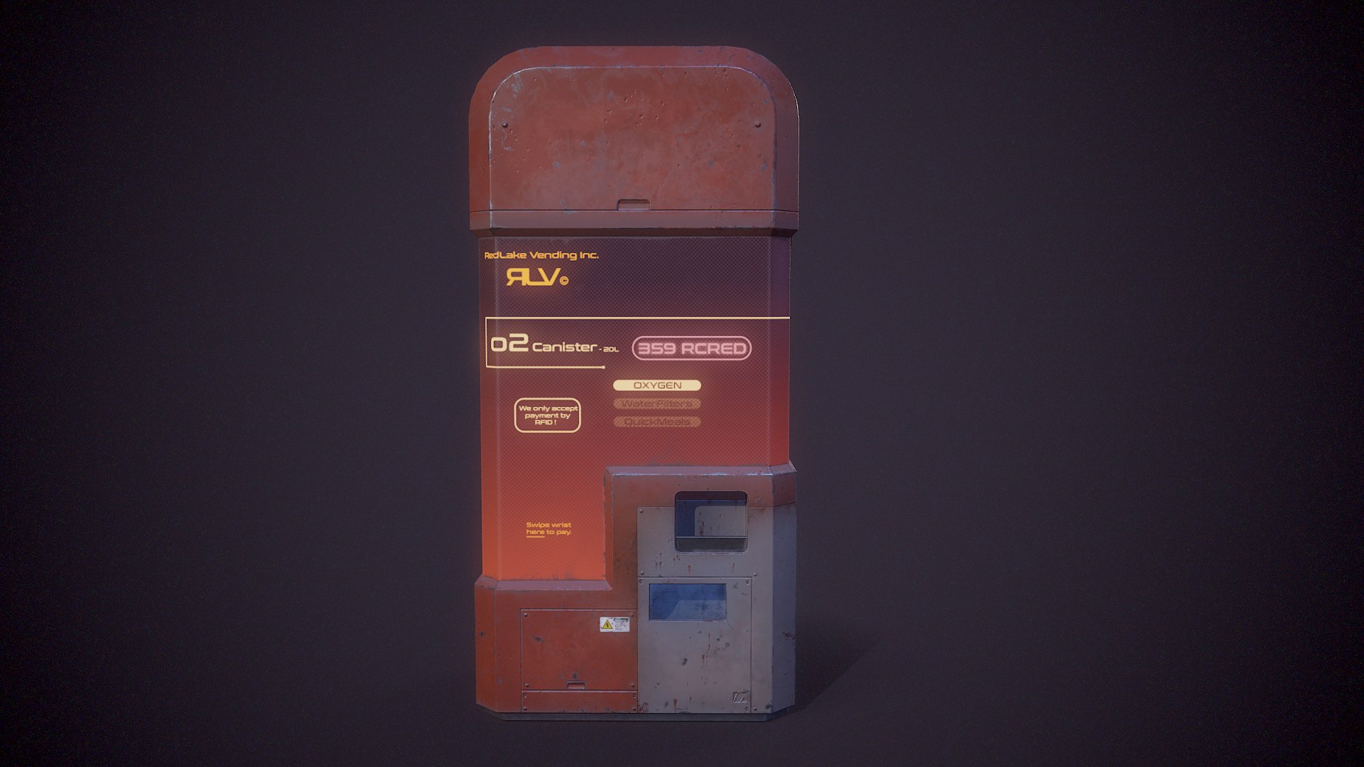 Lowpoly Sci-fi Vending Machine Model - TurboSquid 1895565