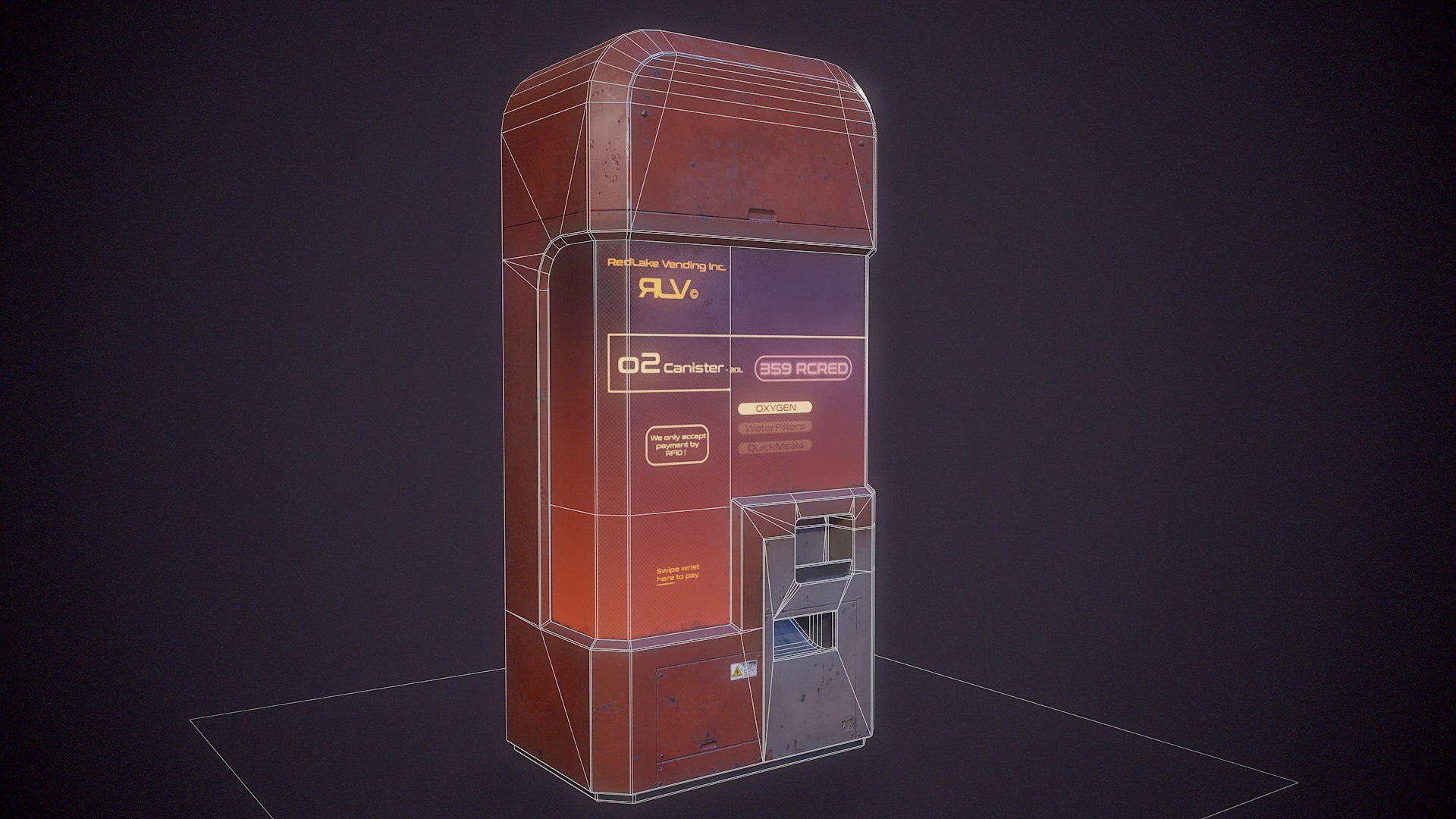 Lowpoly Sci-fi Vending Machine Model - TurboSquid 1895565