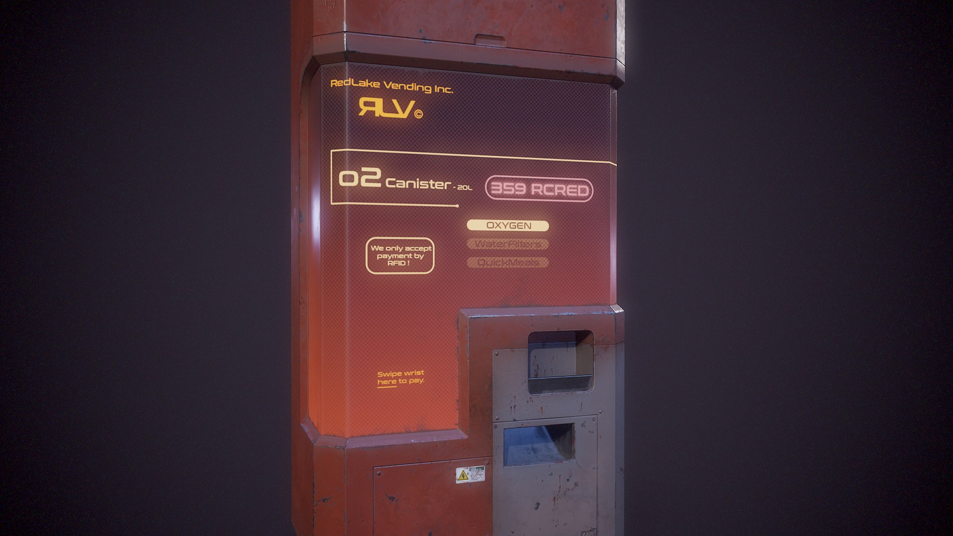 Lowpoly Sci-fi Vending Machine Model - TurboSquid 1895565