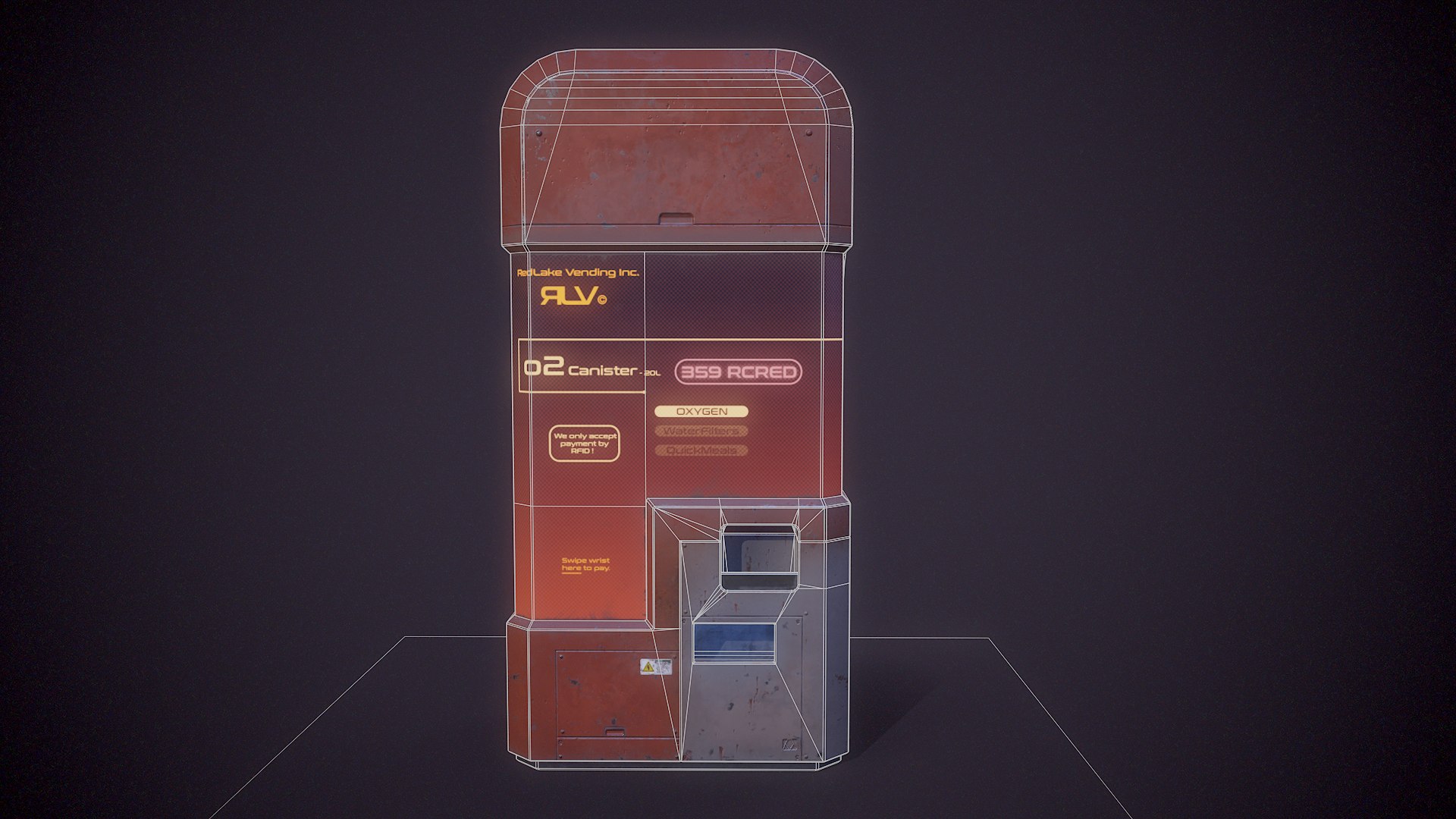 Lowpoly Sci-fi Vending Machine Model - TurboSquid 1895565
