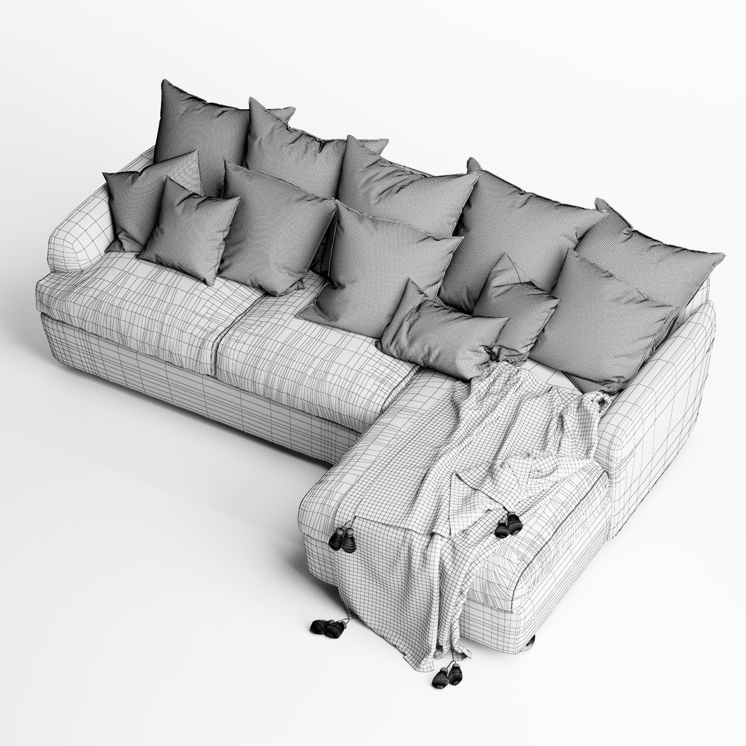 Smooch Chaise Sofa 3D model - TurboSquid 2183355