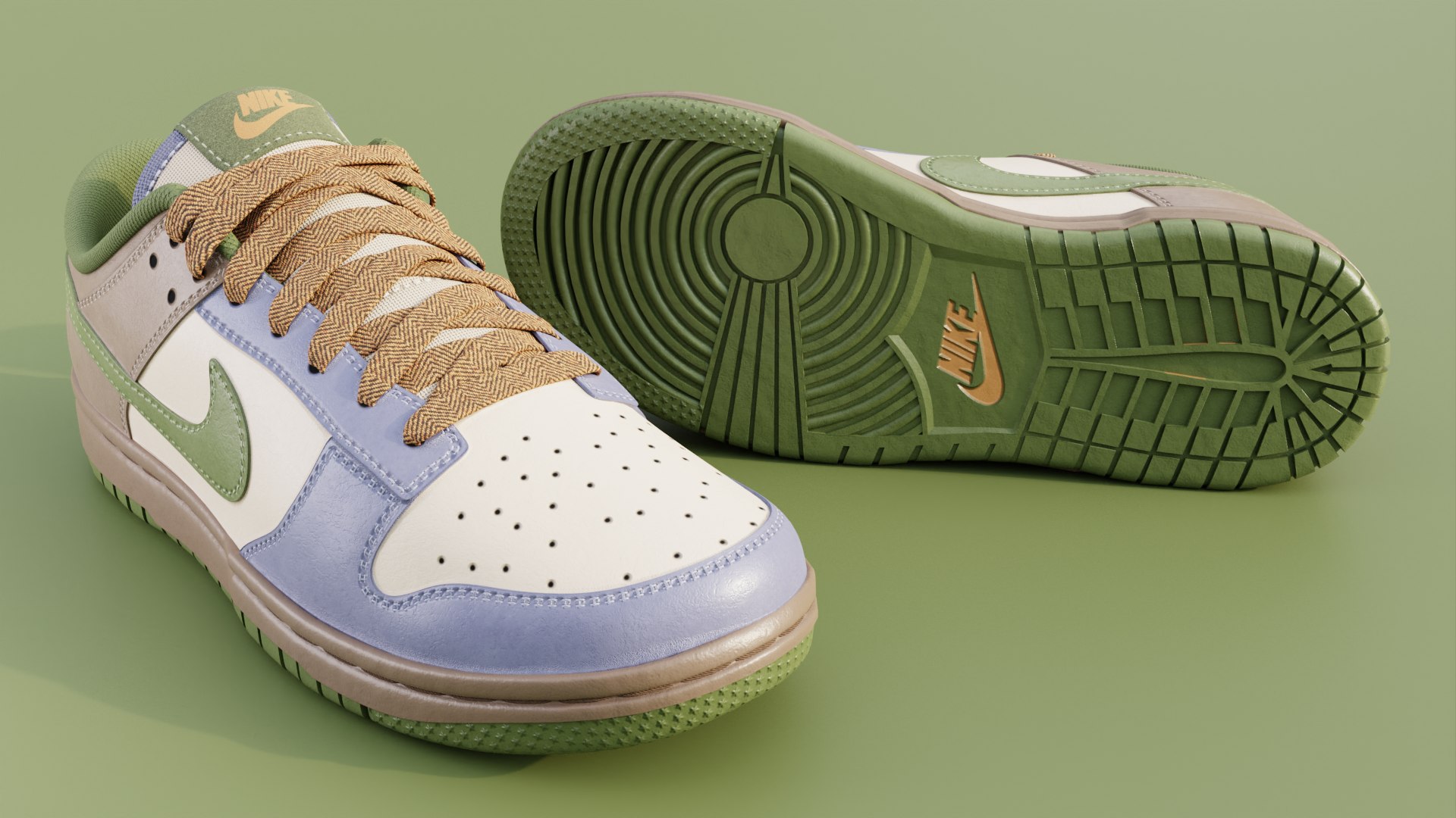 3D Nike Dunk Low Custom - TurboSquid 2118396