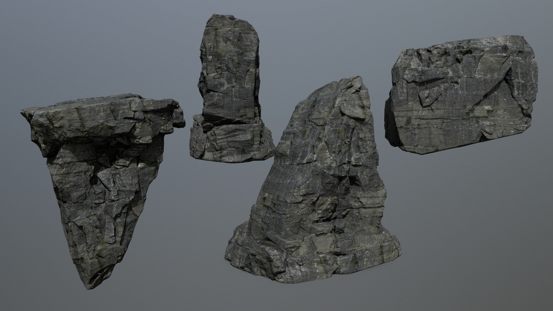 Rock Cliff 3D Model - TurboSquid 1618125