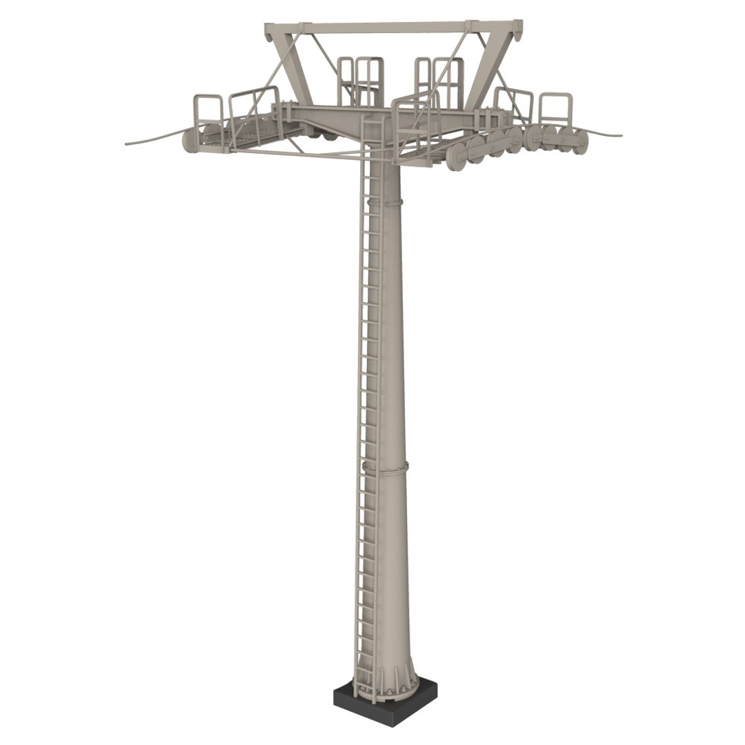 3d Cableway Pillar
