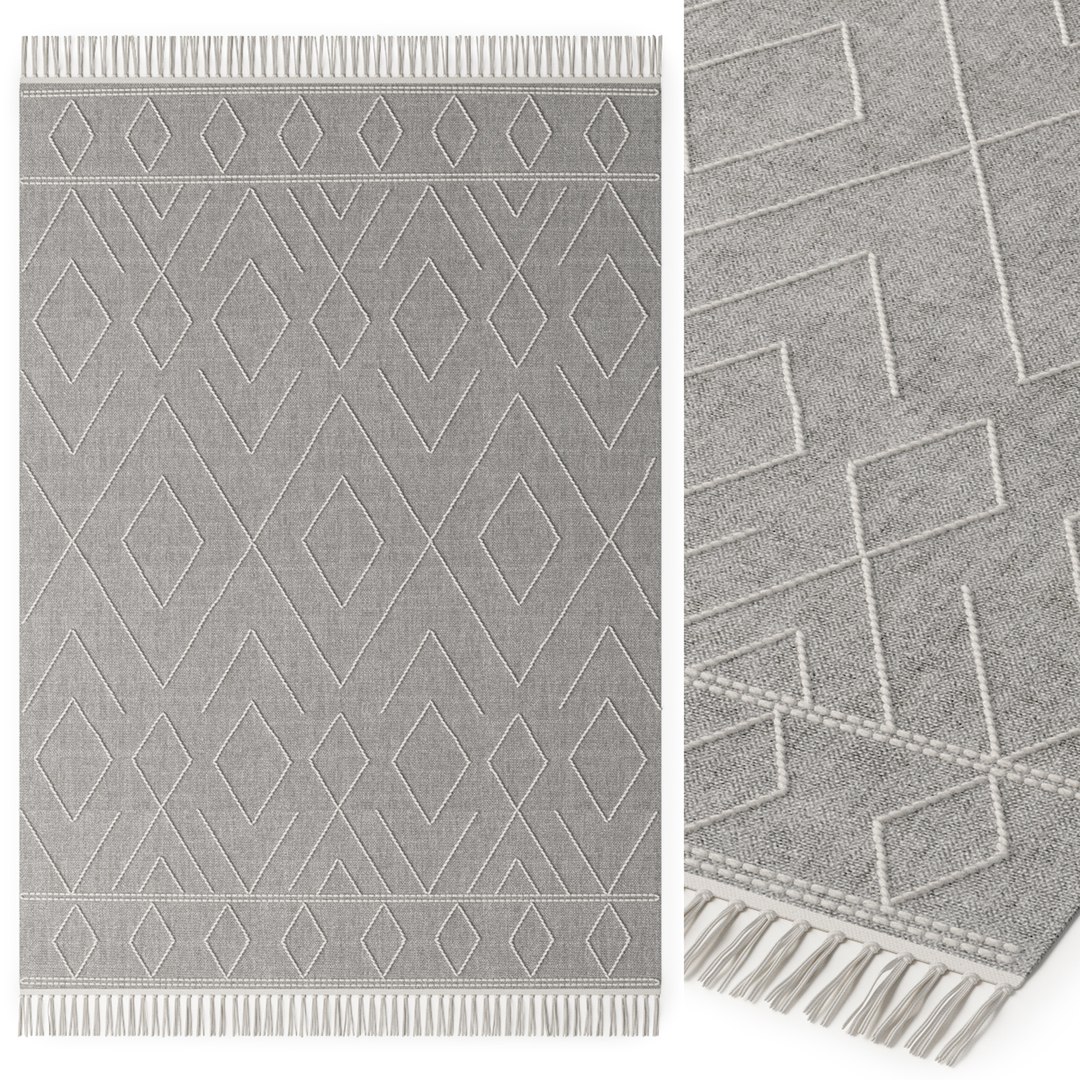 3D COTTON RUG SYDNEY GRAY - TurboSquid 1846852