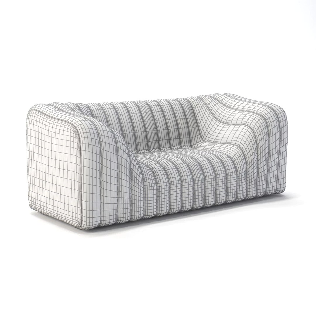 Channeled Sofa 3D - TurboSquid 1954277