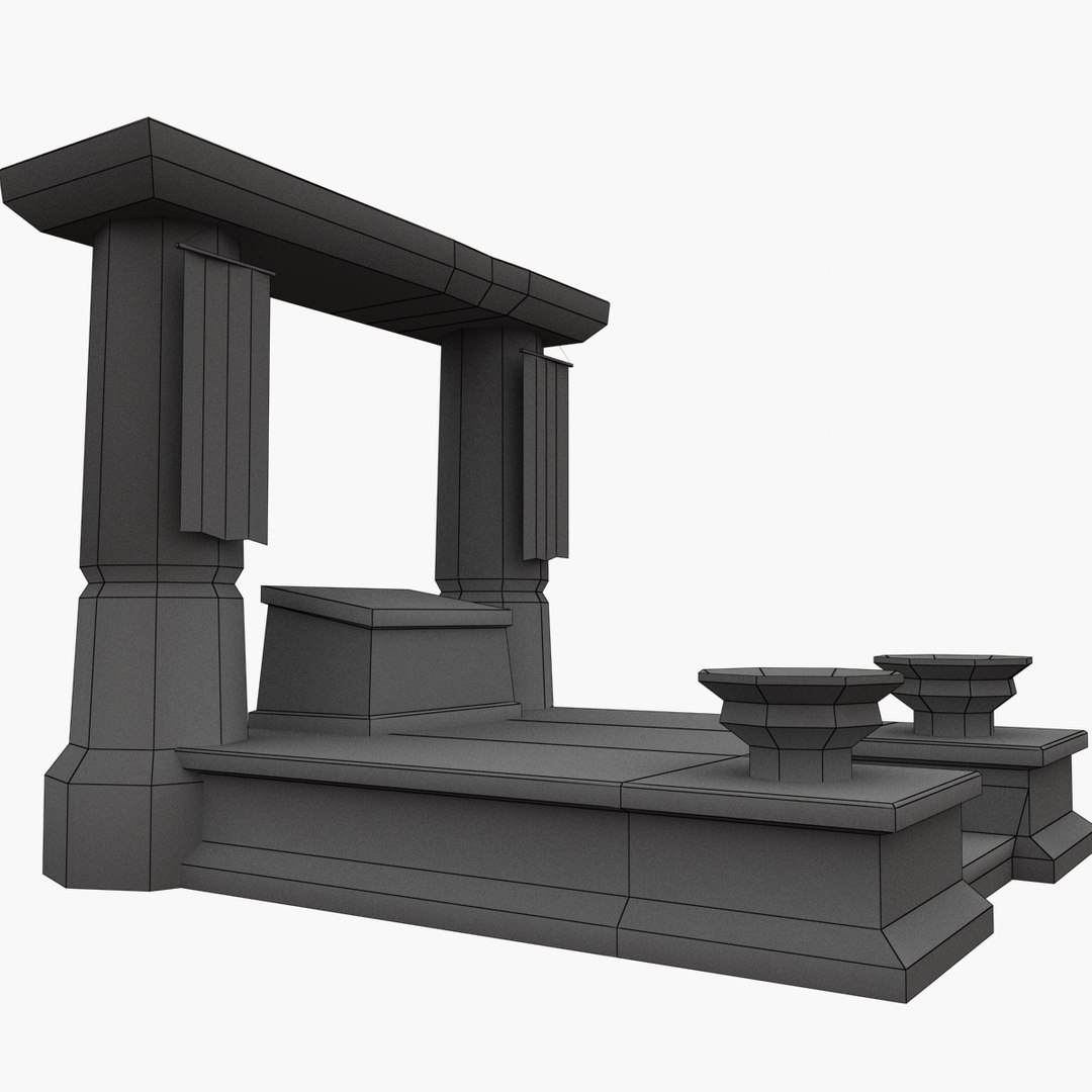 3d ancient altar model