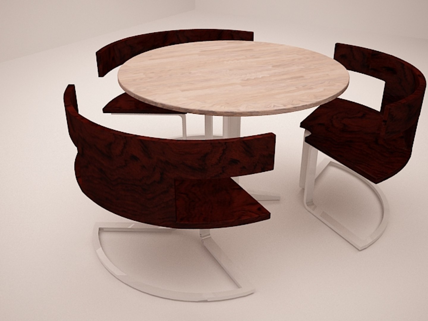table chairs 3d model