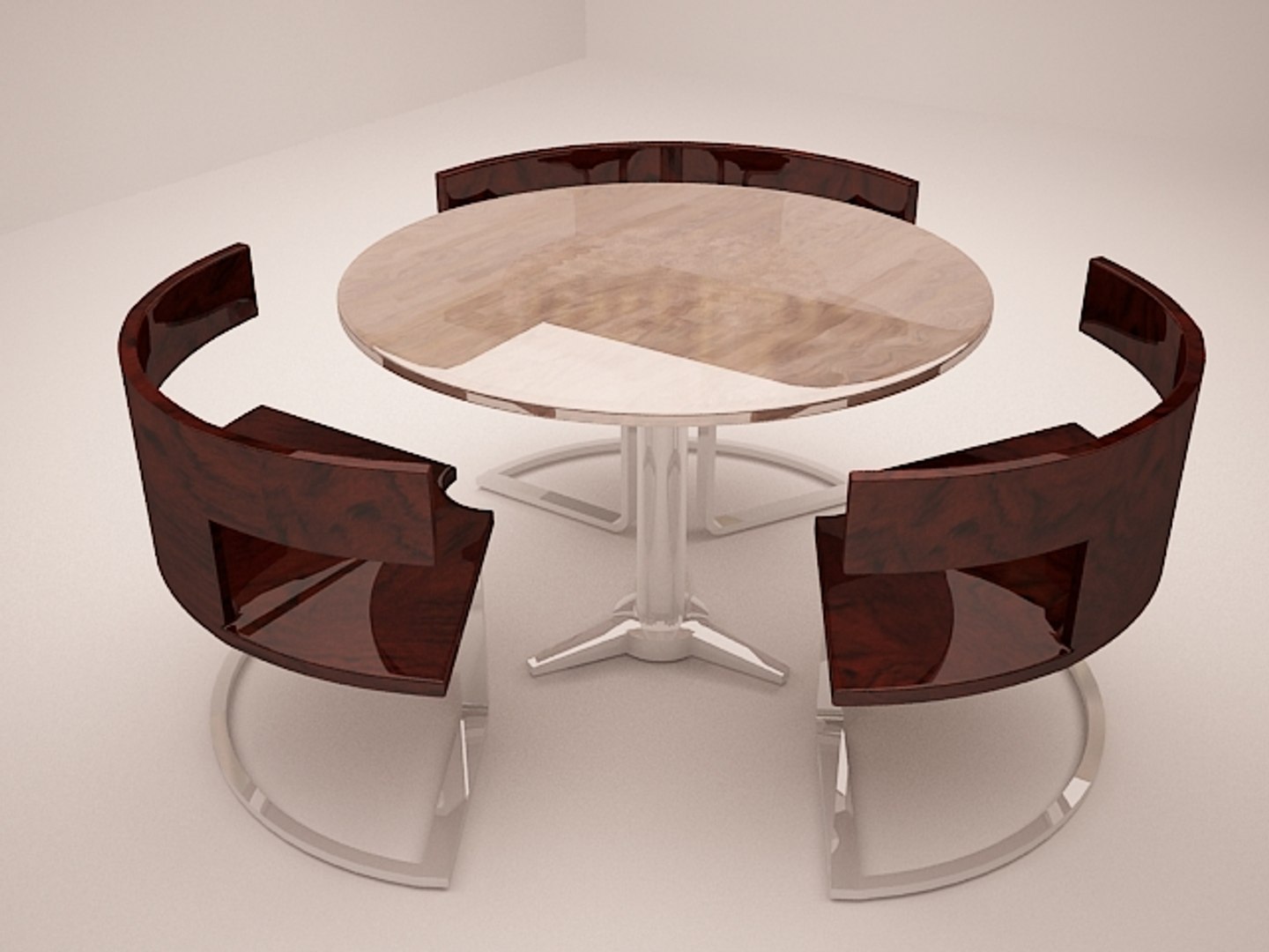 table chairs 3d model