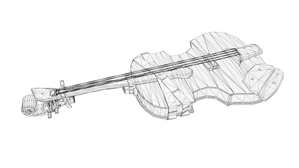 3D fiddle texturing model - TurboSquid 1696252
