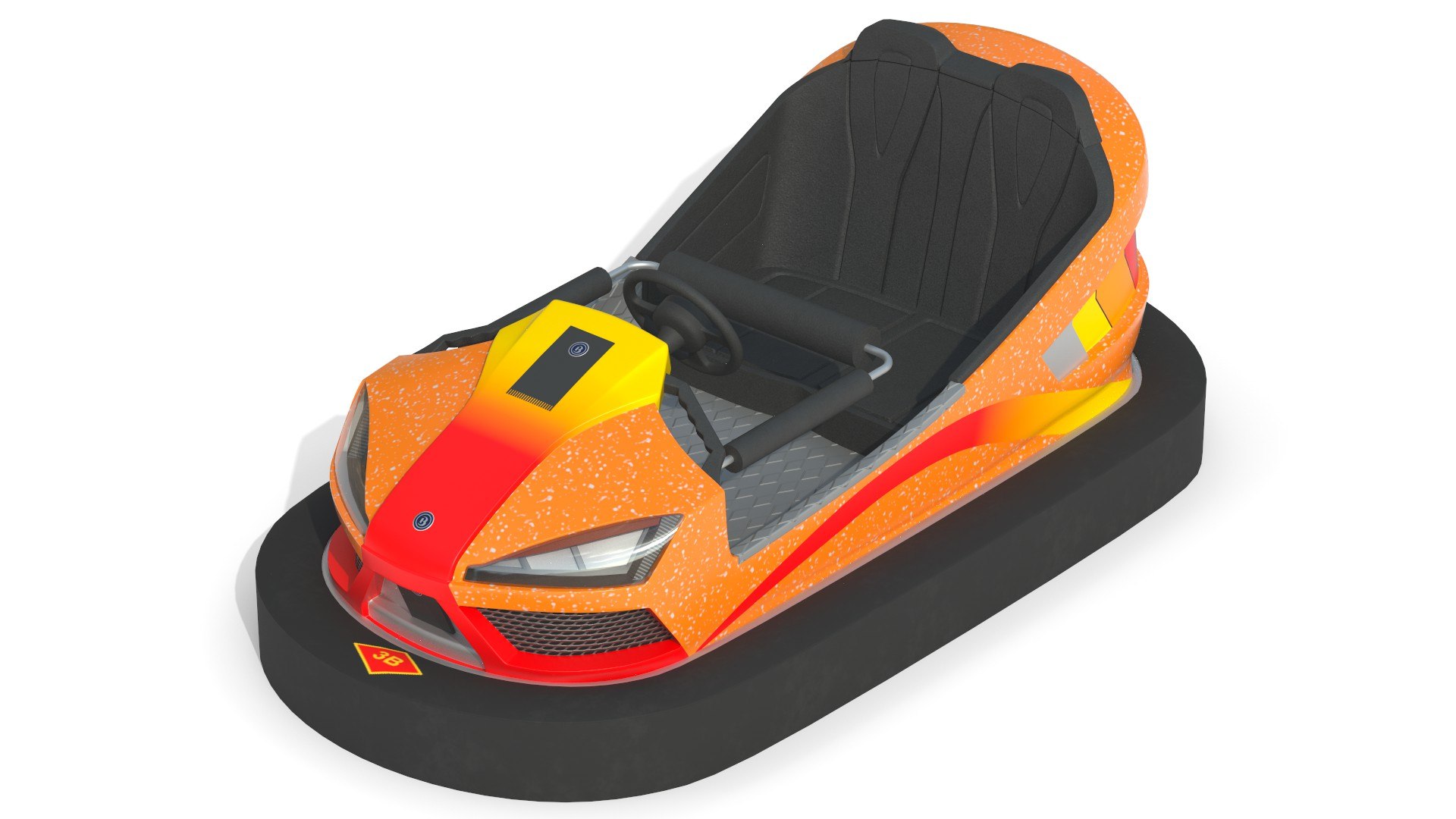 Bumper Car Orange Model - TurboSquid 2148927