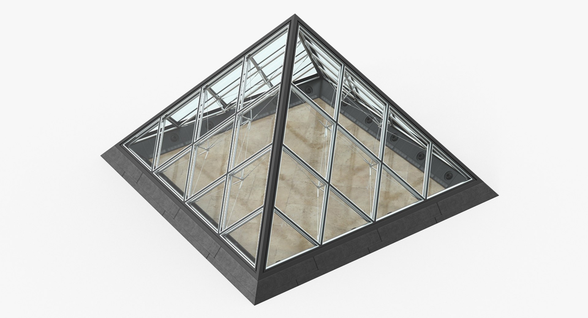 3D small glass pyramid - TurboSquid 1271770