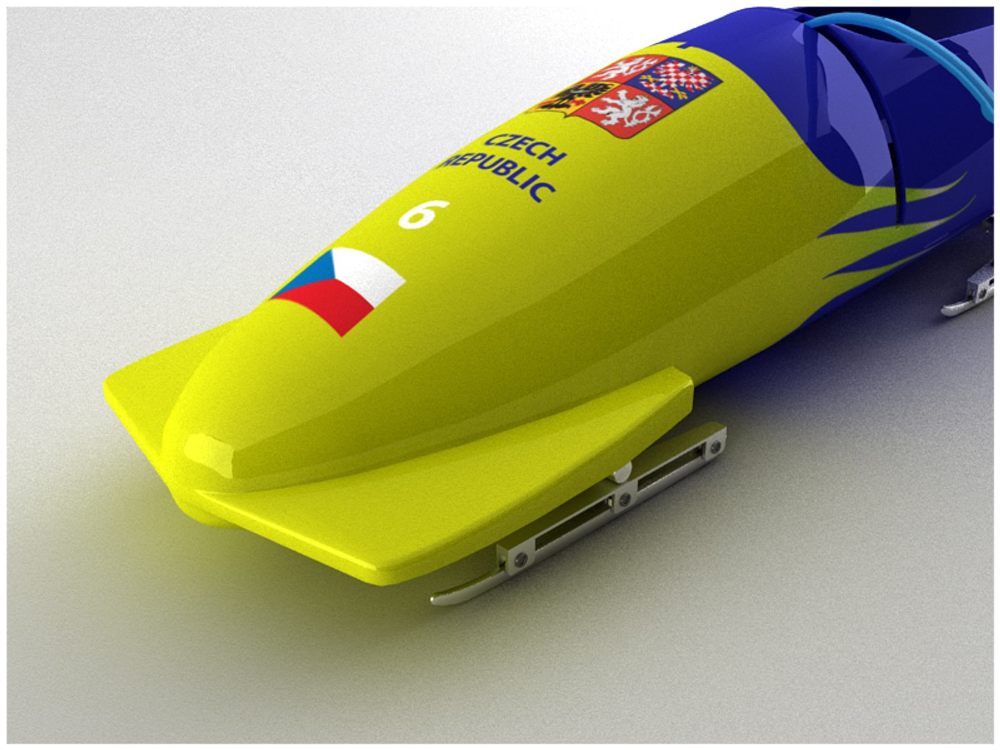 3d Bobsleigh Sled - Czech Model