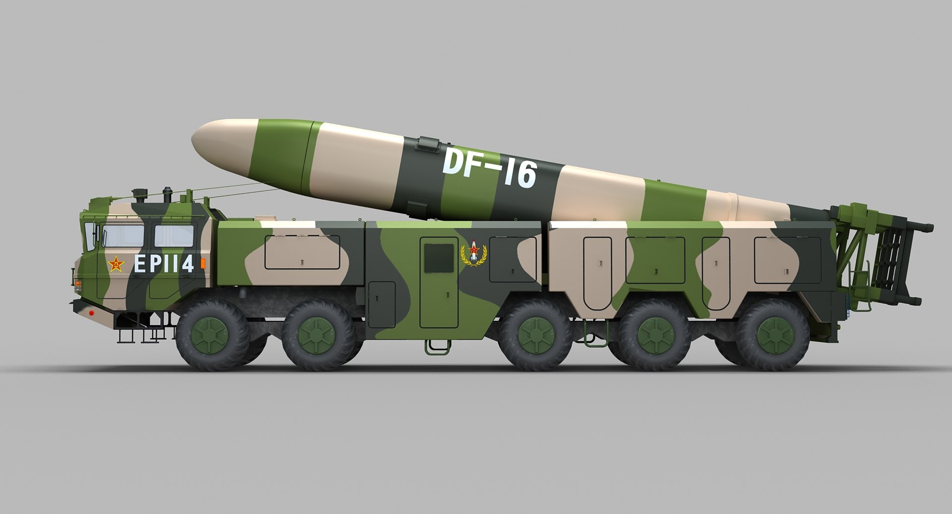 Chinese Df-16 Missile 3D Model - TurboSquid 1387486