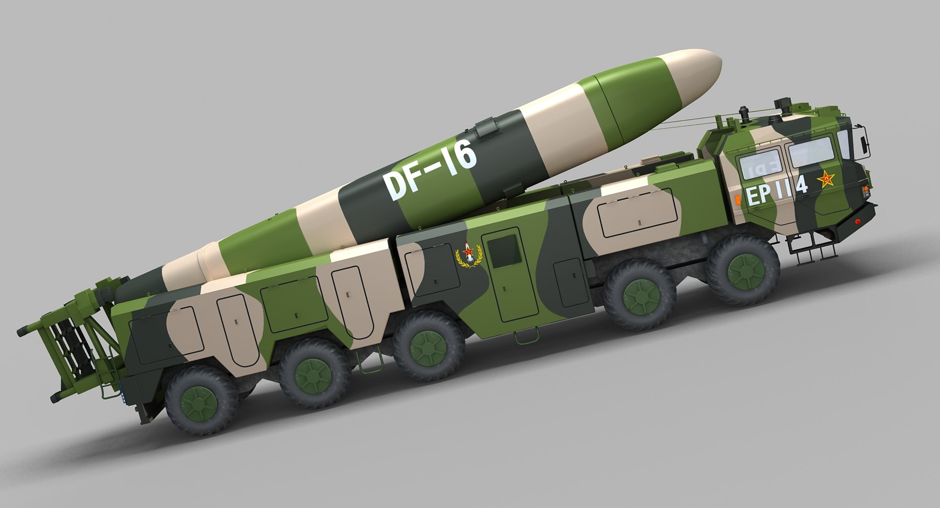 Chinese Df-16 Missile 3D Model - TurboSquid 1387486