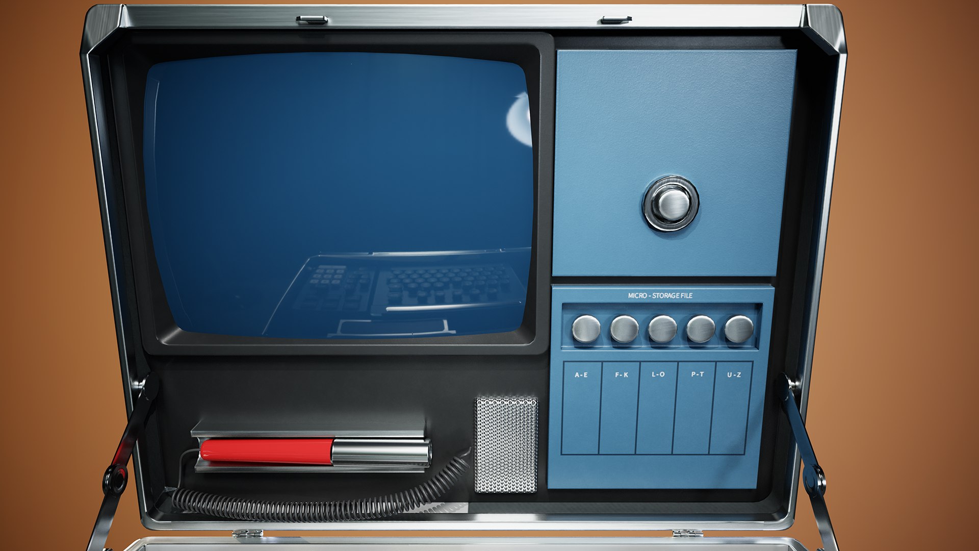 3D Retro Futuristic Briefcase Computer - TurboSquid 2102077