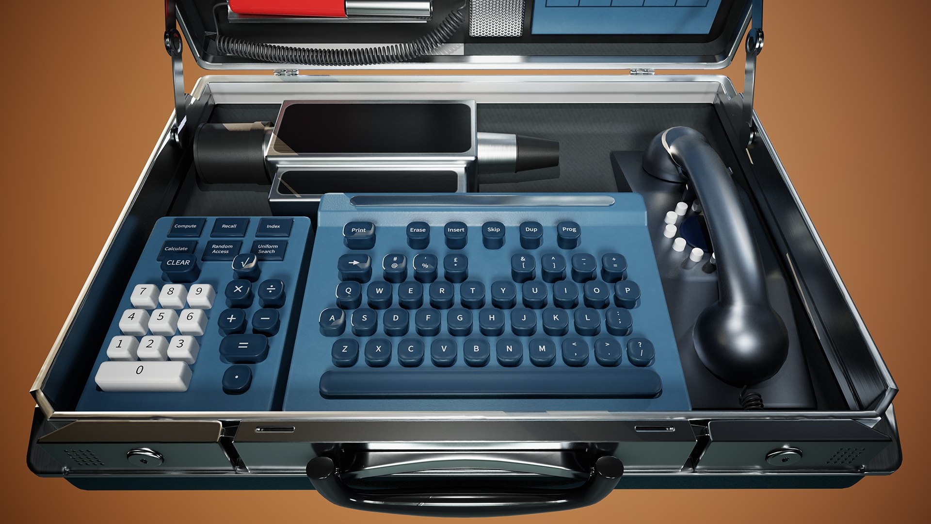 3D Retro Futuristic Briefcase Computer - TurboSquid 2102077