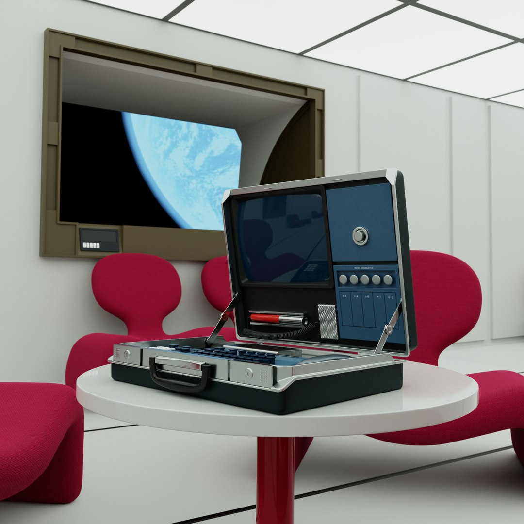 3D Retro Futuristic Briefcase Computer - TurboSquid 2102077