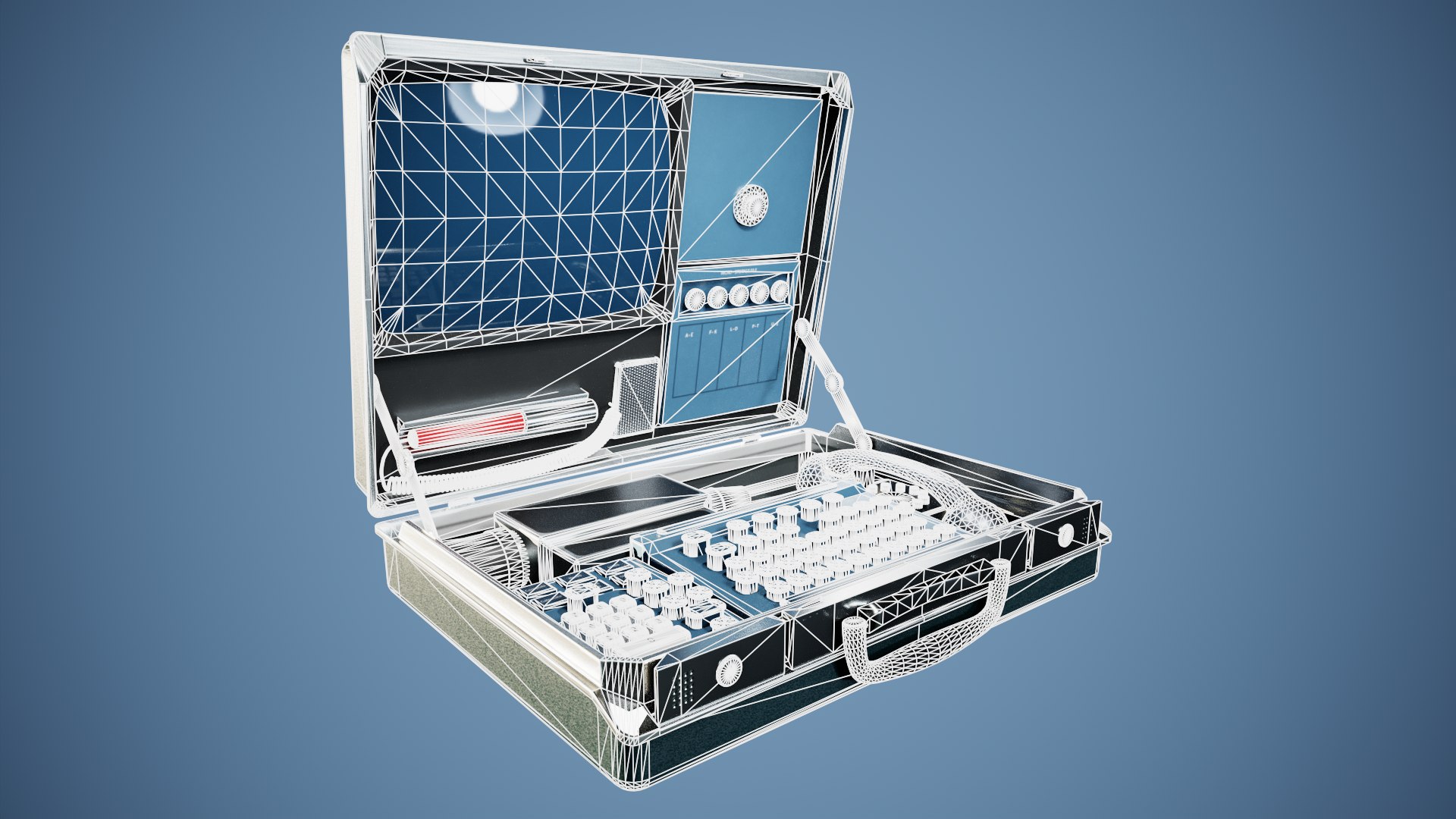 3D Retro Futuristic Briefcase Computer - TurboSquid 2102077