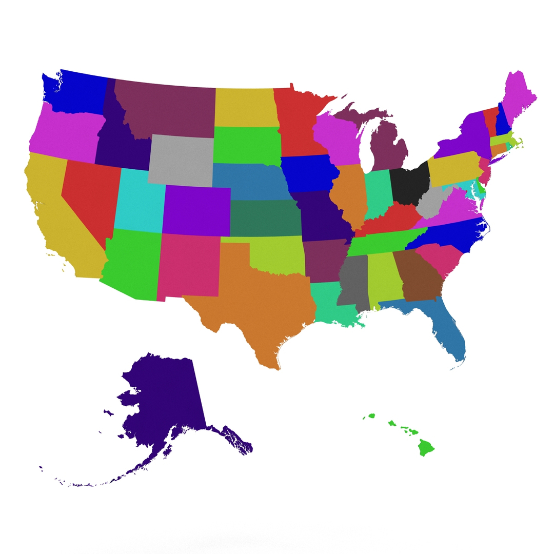 3d Model Of United States Counties
