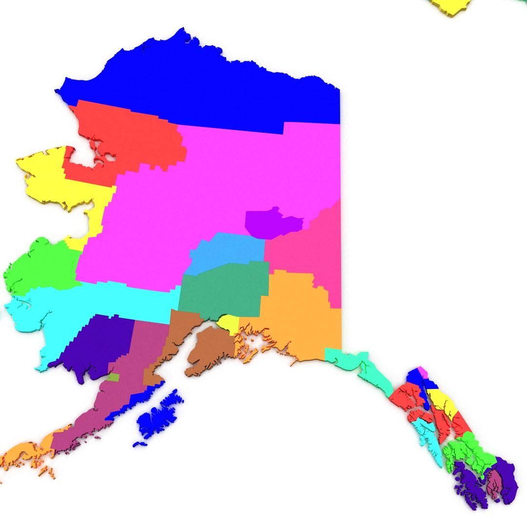 3d Model Of United States Counties