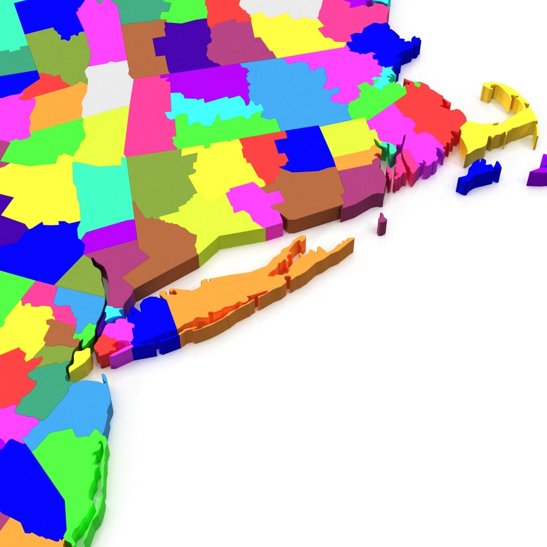 3d Model Of United States Counties