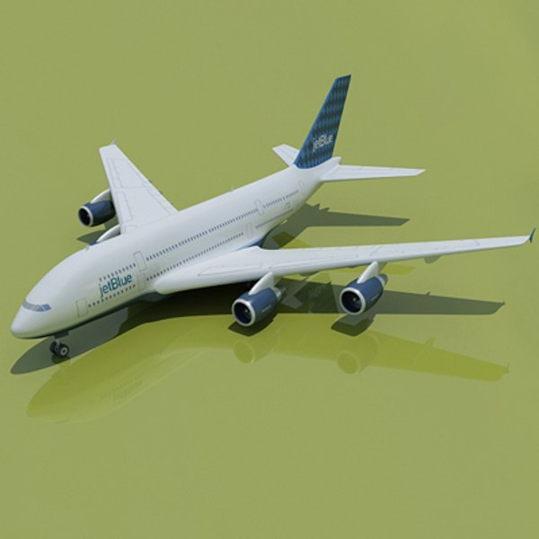 modelo 3d JetBlue Airlines 3D Airbus A380 - TurboSquid 441305