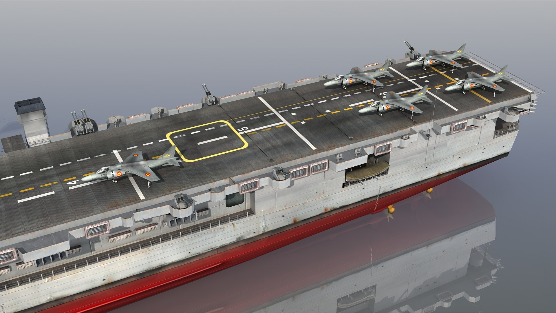 Dedalo R01 Spanish aircraft carrier Independence-class 3D model ...