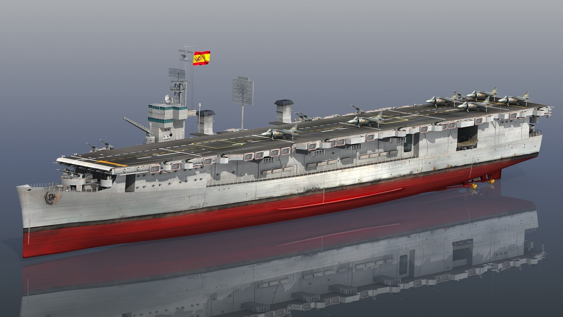 Dedalo R01 Spanish aircraft carrier Independence-class 3D model ...