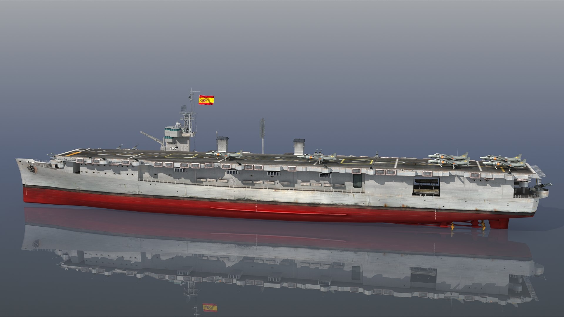 Dedalo R01 Spanish aircraft carrier Independence-class 3D model ...