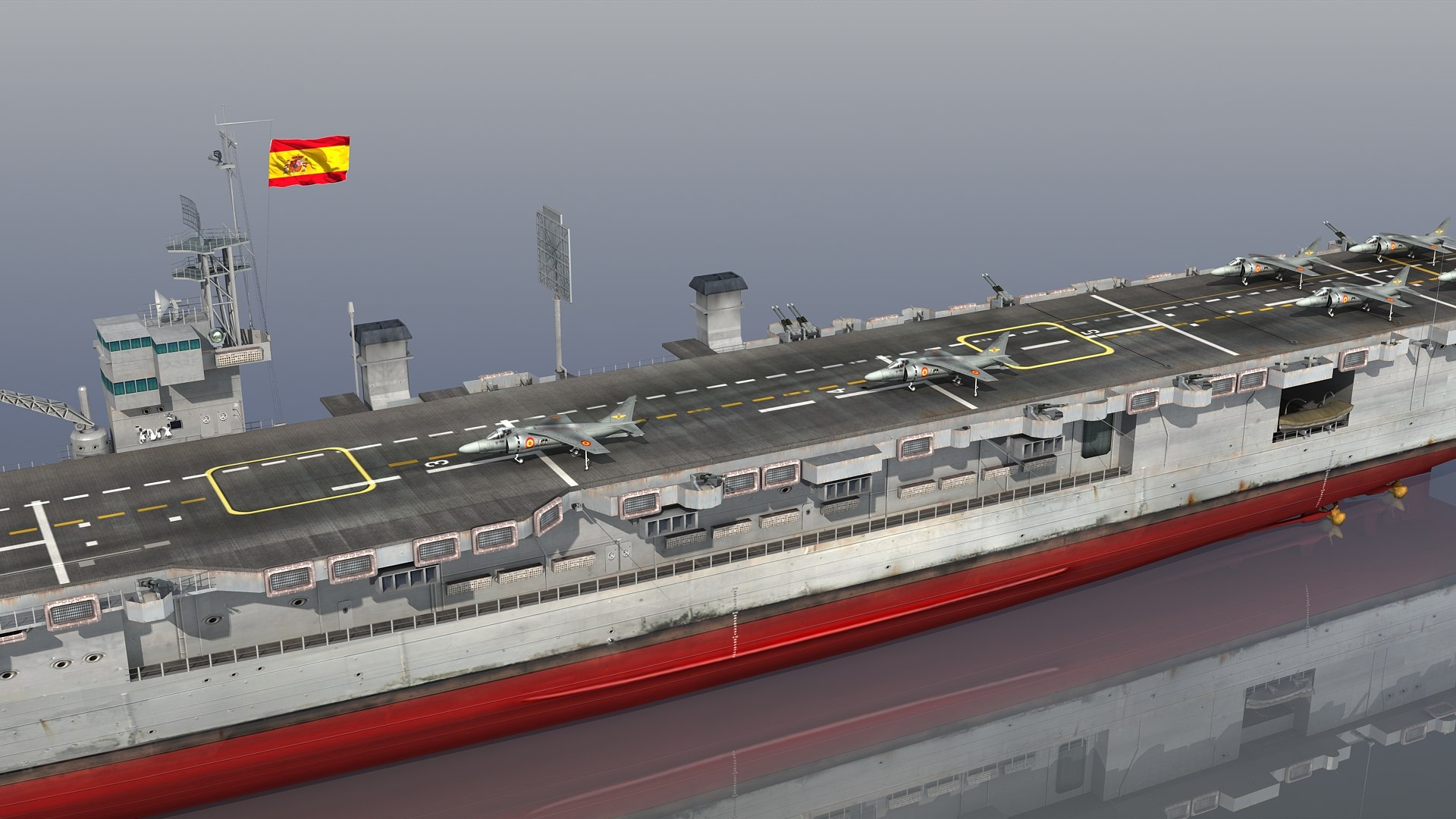 Dedalo R01 Spanish aircraft carrier Independence-class 3D model ...