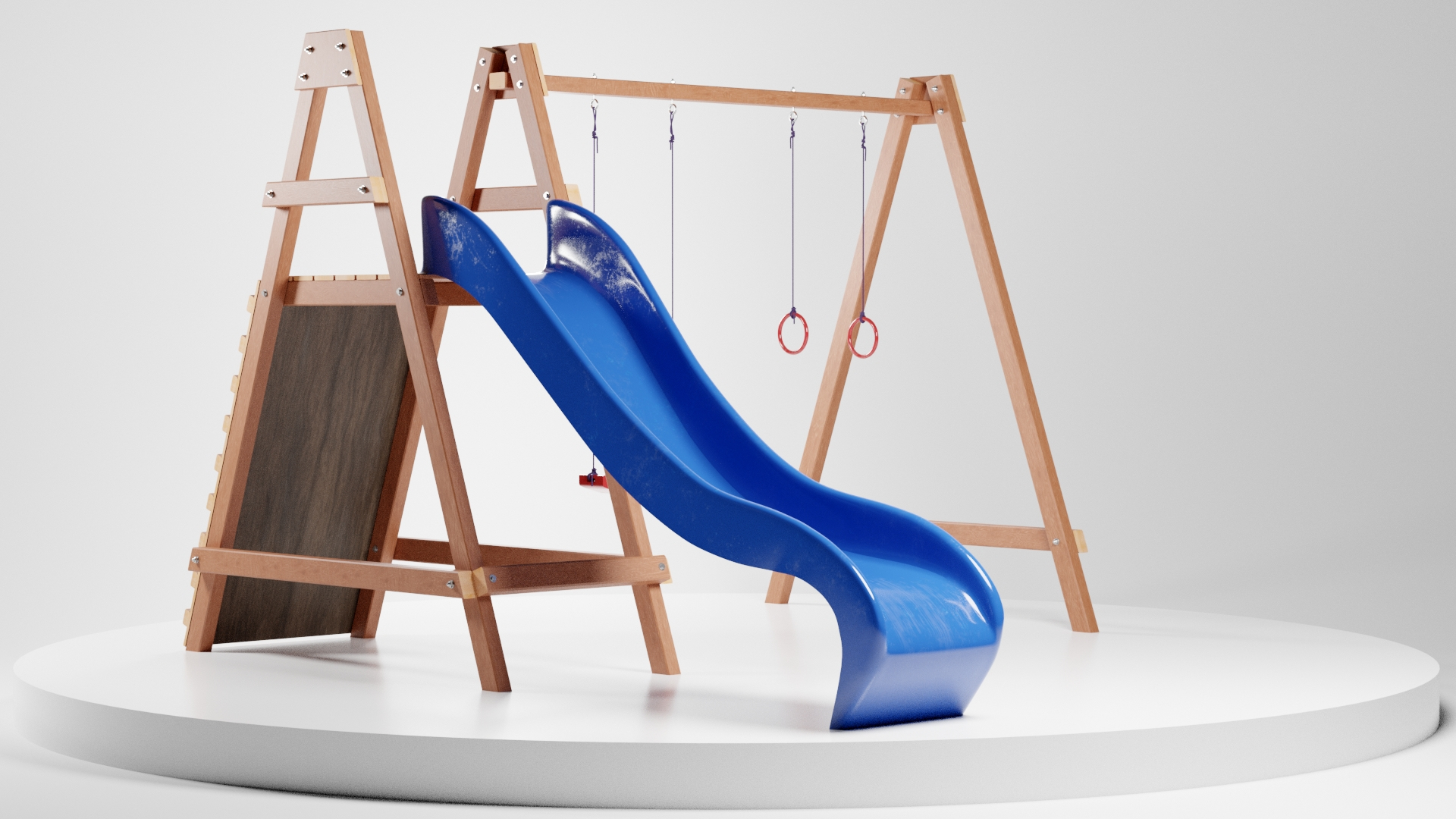 Wooden Swing Slide Set Model - TurboSquid 1578948