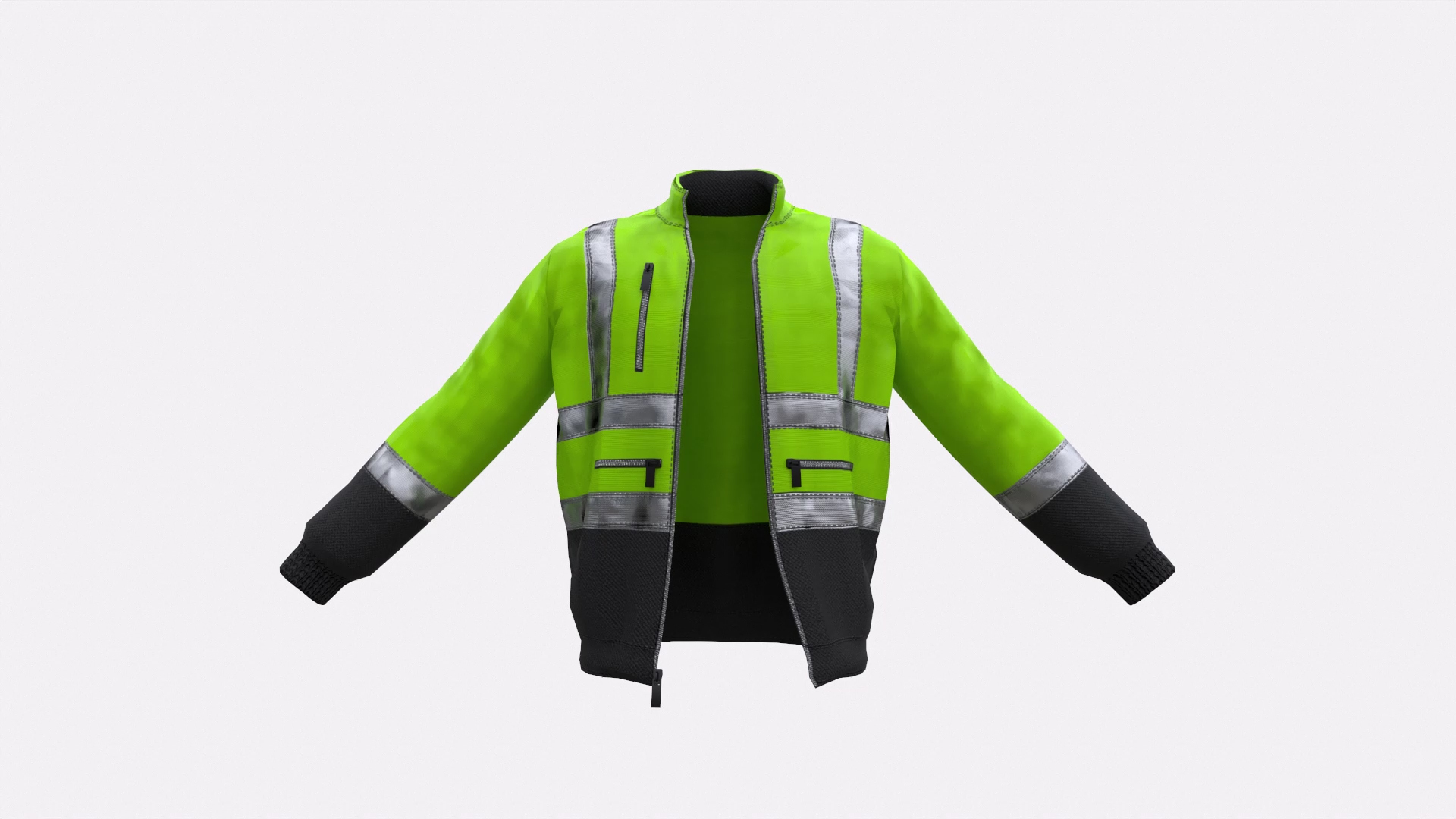 Safety Bomber Jacket Low-poly 3D Model - TurboSquid 1859598