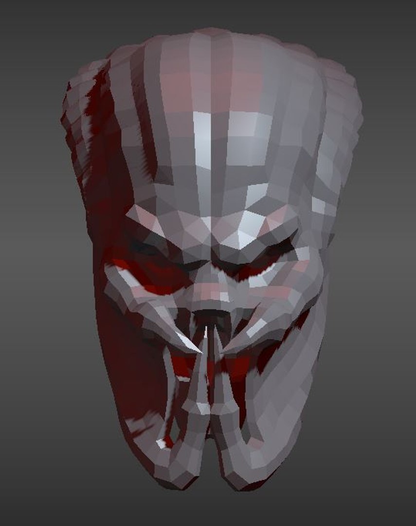 3D Predator Head Pepakura Model - TurboSquid 1193724