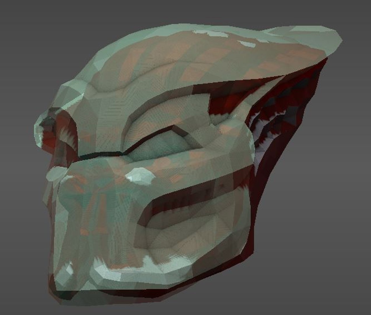 3D Predator Head Pepakura Model - TurboSquid 1193724