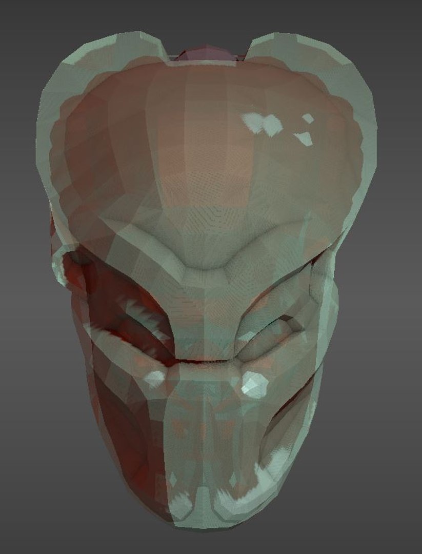 3D Predator Head Pepakura Model - TurboSquid 1193724