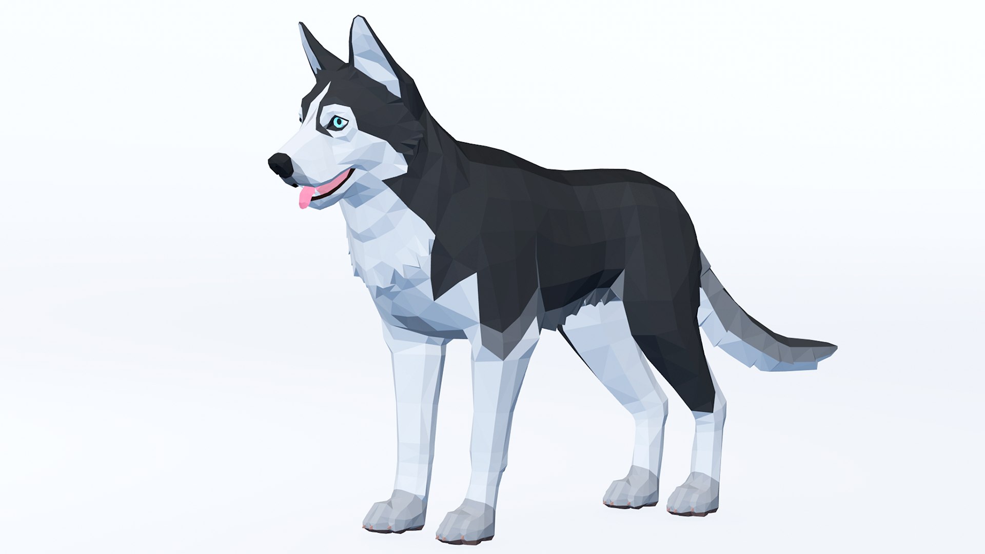 LowPoly Dog - Husky 3D Model - TurboSquid 1890733