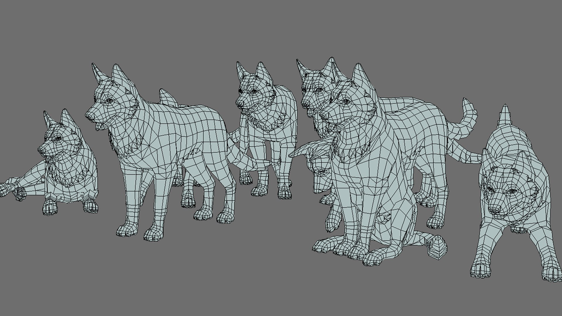 LowPoly Dog - Husky 3D Model - TurboSquid 1890733