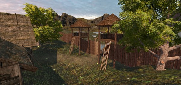 maya medieval wooden fortification