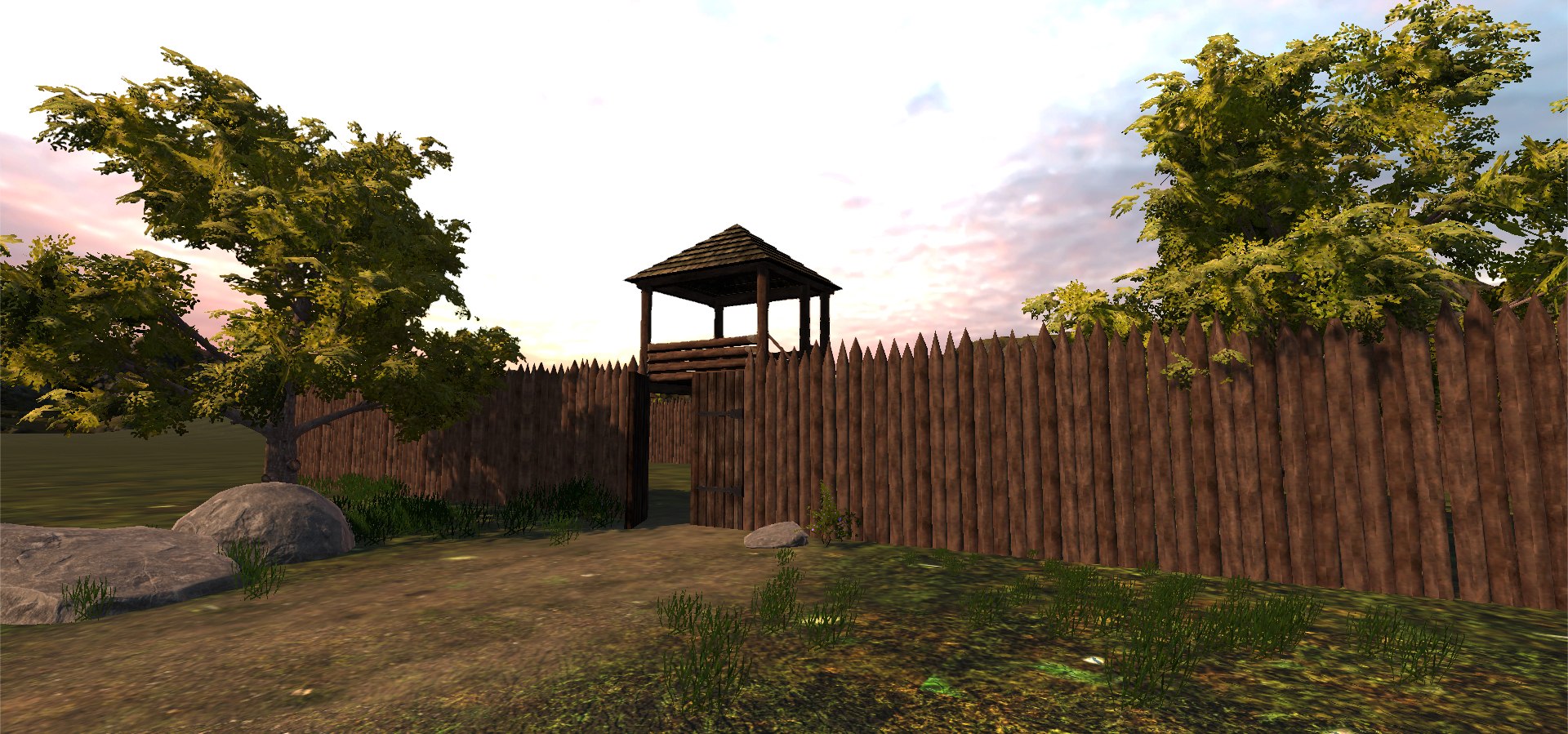 Maya Medieval Wooden Fortification