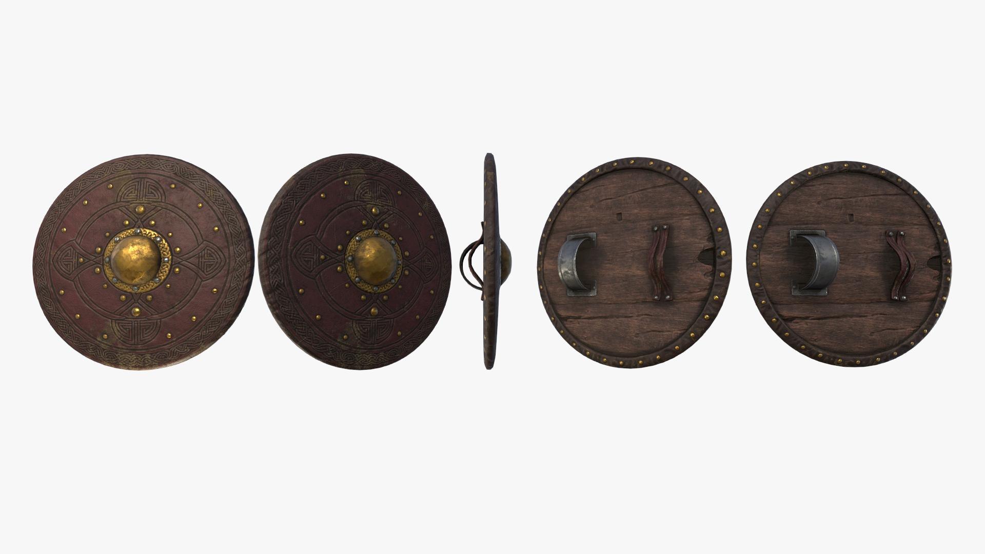 3D Fantasy Shield RPG Targe Scutum Pelta Pavise Parma Roman Lenticular ...