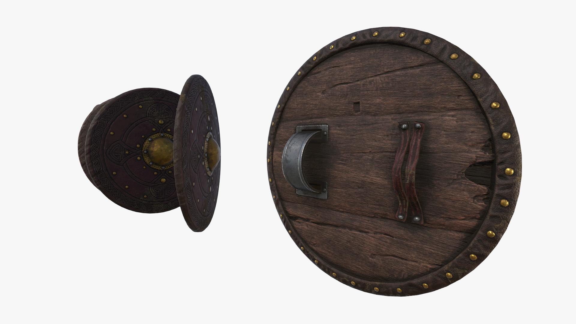 3D Fantasy Shield RPG Targe Scutum Pelta Pavise Parma Roman Lenticular ...