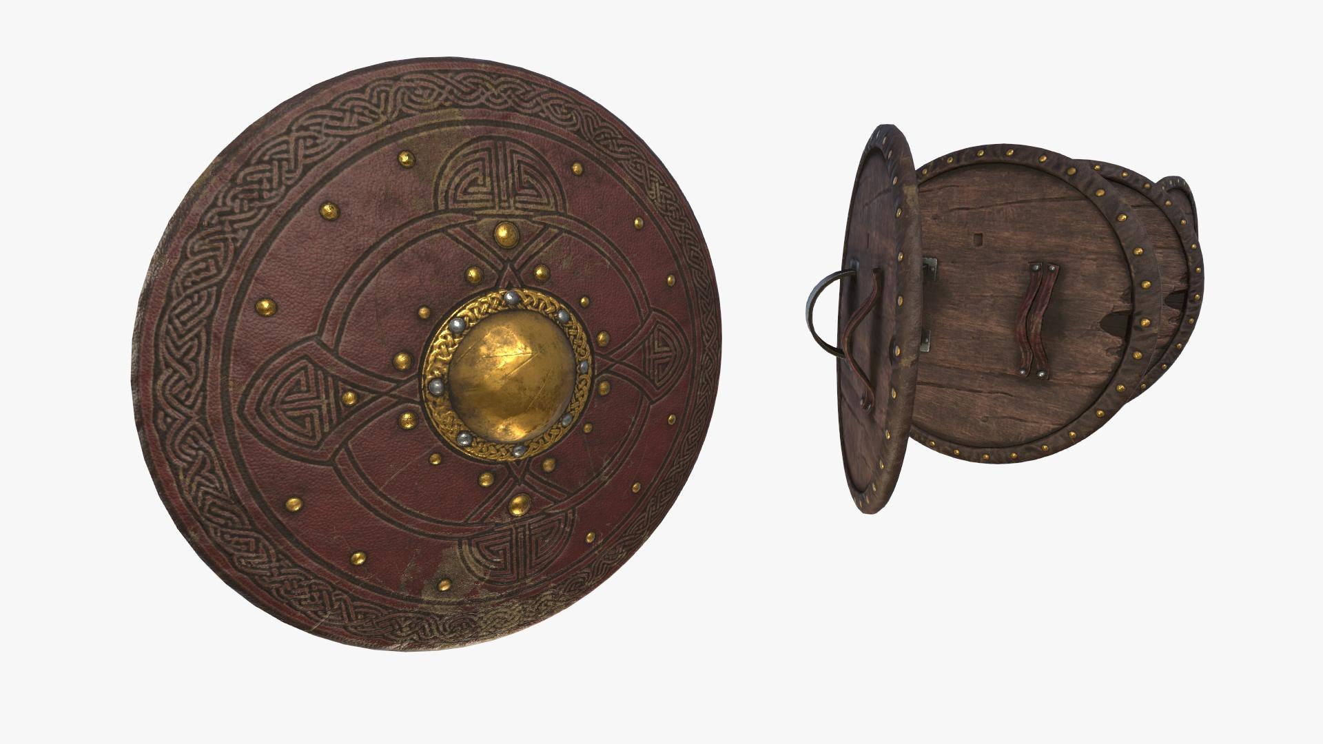 3D Fantasy Shield RPG Targe Scutum Pelta Pavise Parma Roman Lenticular ...