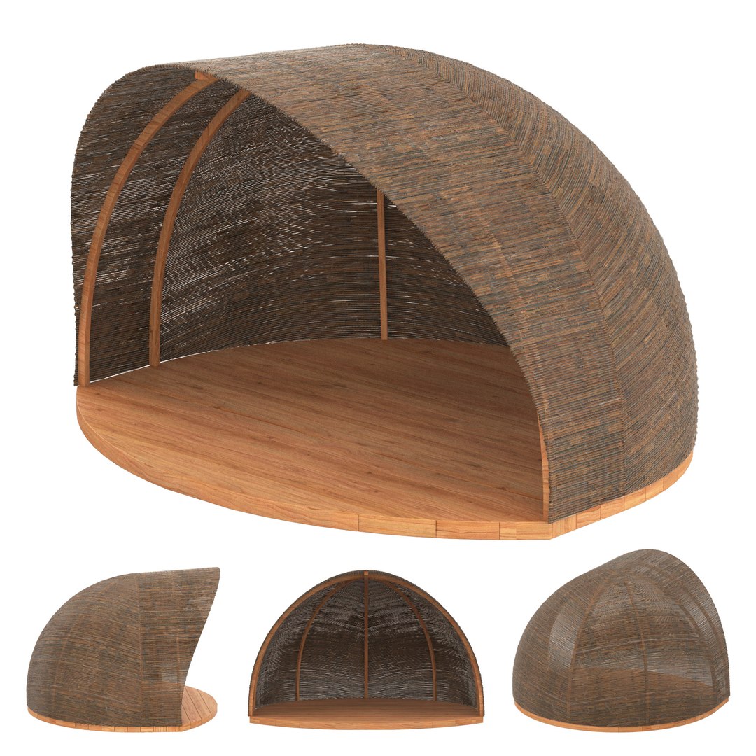 3D Big Bamboo Hut Model - TurboSquid 2303509