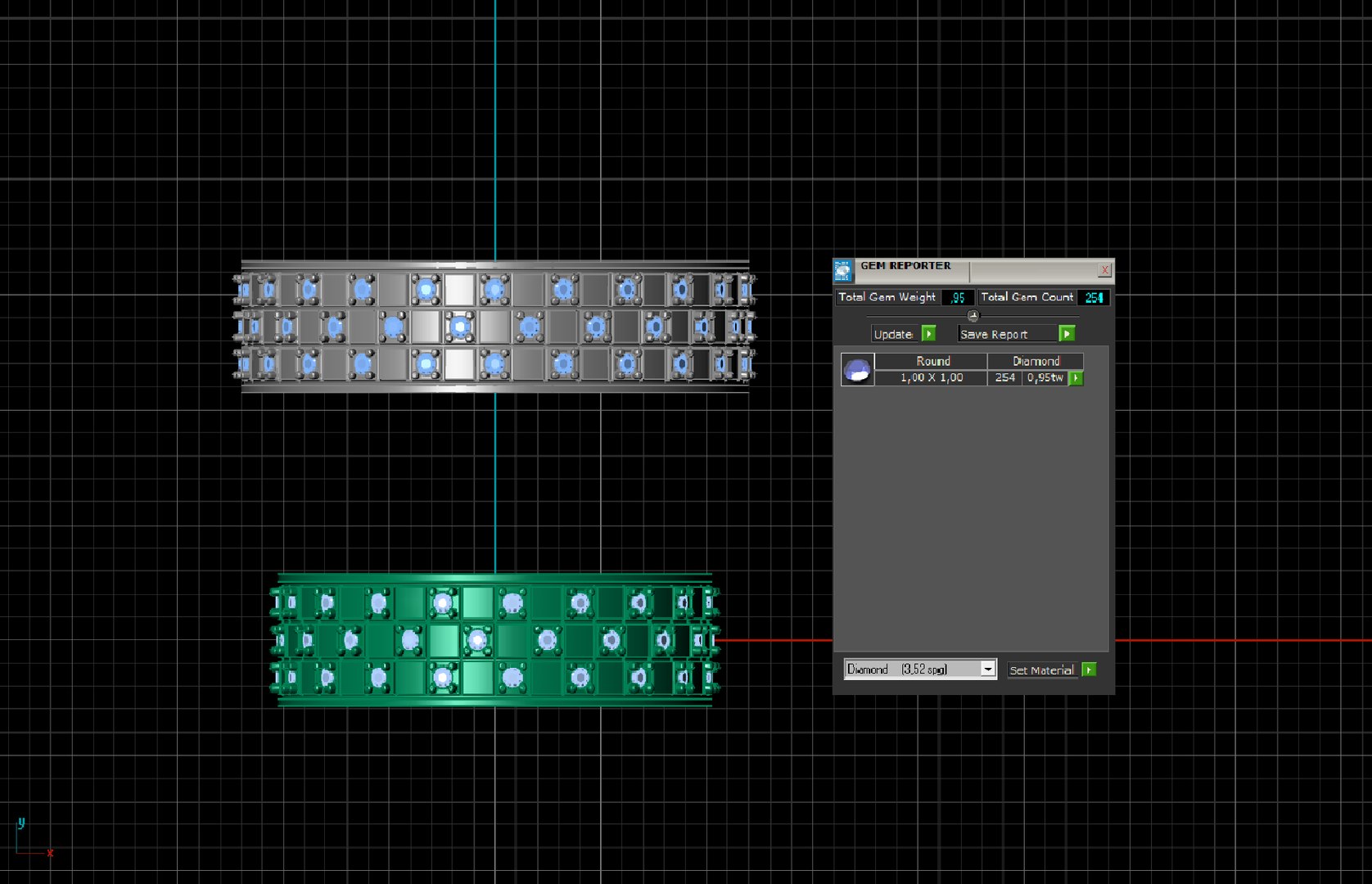 Wedding Band-rings with gems 3D print model or CNC 3D model ...
