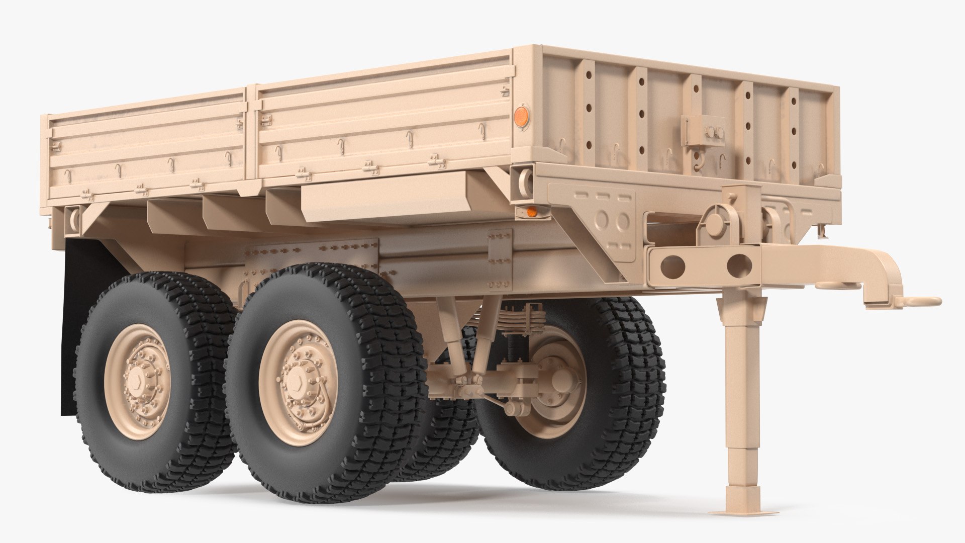 Military Drop Side Cargo Trailer M1092 Sand Model - TurboSquid 1765729