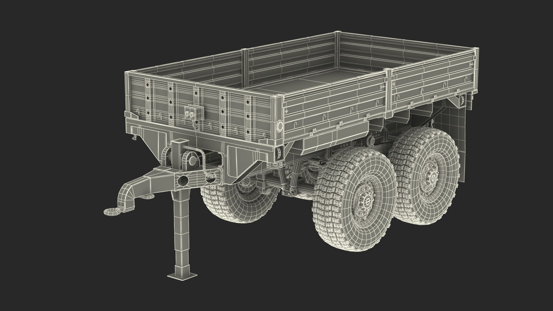 Military Drop Side Cargo Trailer M1092 Sand Model - TurboSquid 1765729