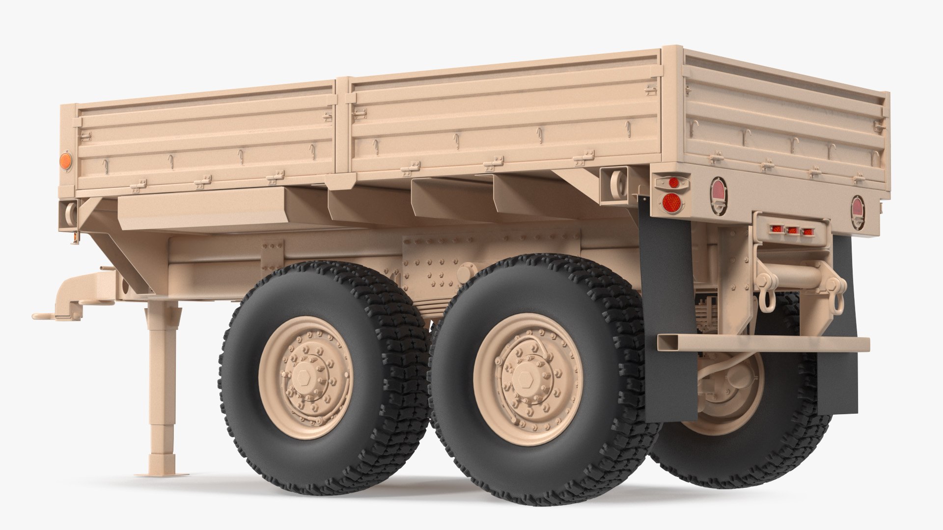 Military Drop Side Cargo Trailer M1092 Sand Model - TurboSquid 1765729