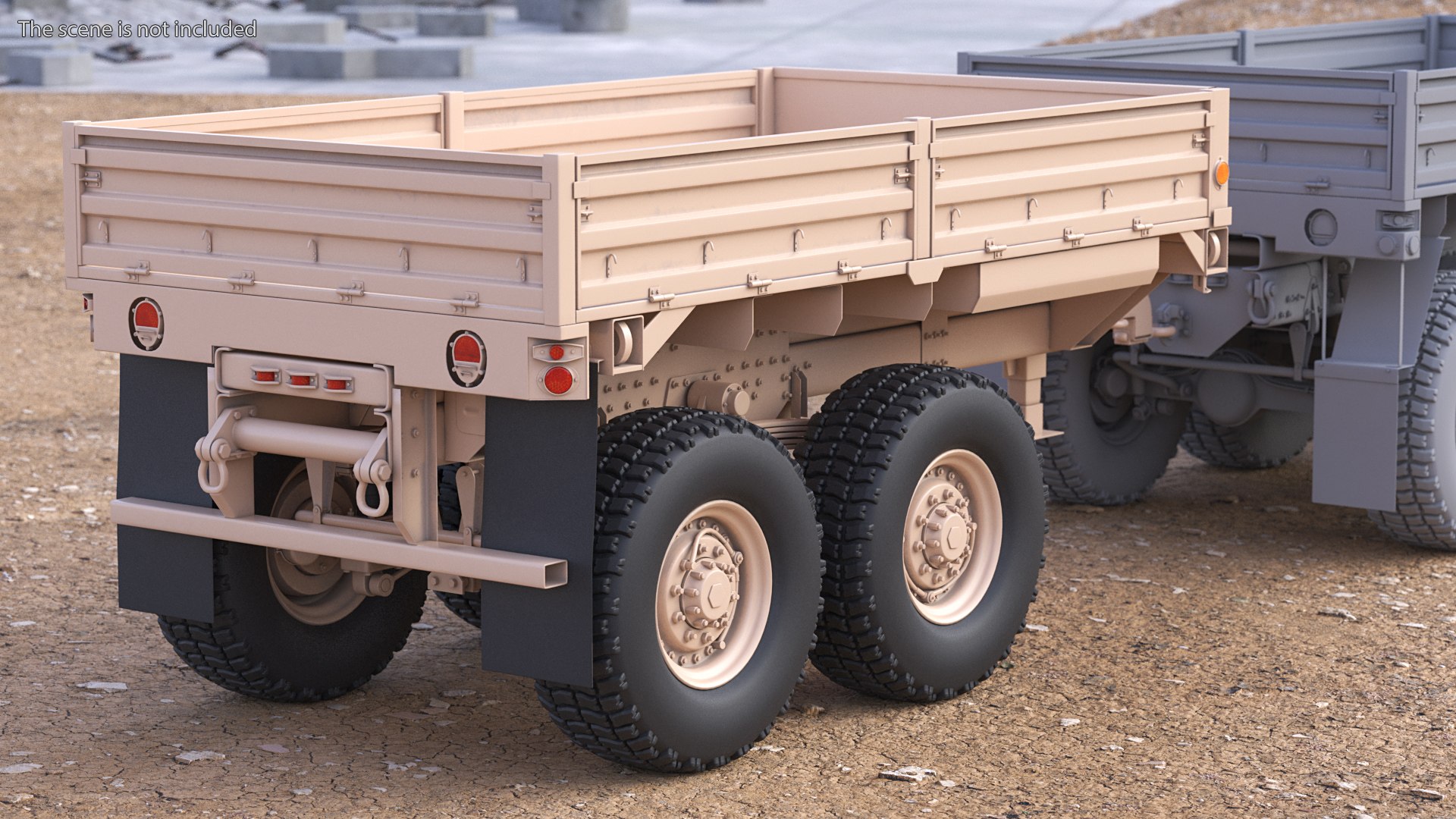 Military Drop Side Cargo Trailer M1092 Sand Model - TurboSquid 1765729
